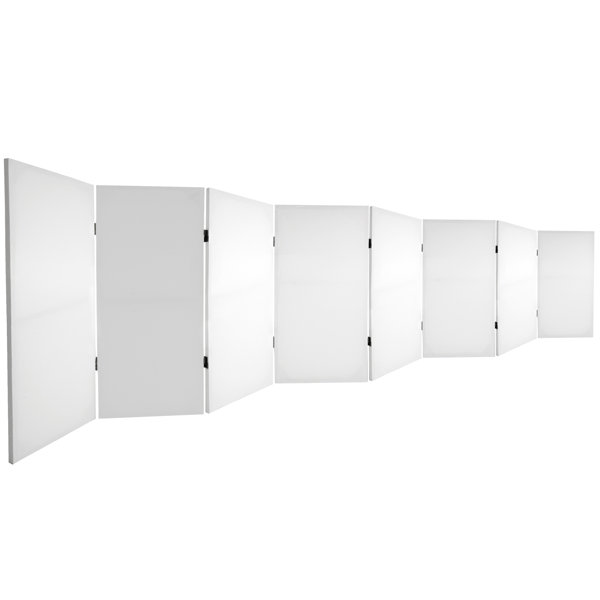 Ebern Designs Amanullah 2 Ft. Short Canvas Folding Screen | Wayfair