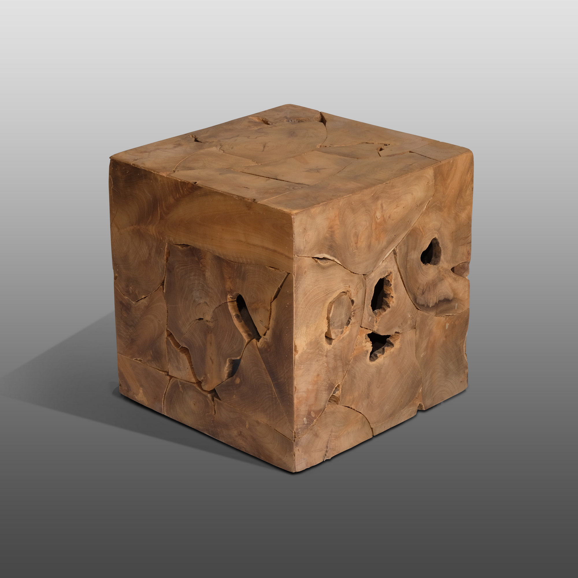 Loon Peak® Bunty 16'' Tall Solid Wood Block End Table | Wayfair