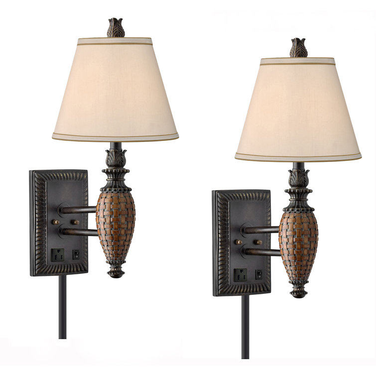 Medallion Lighting British Colonial 1 - Light Plug-In Old Bronze Armed ...