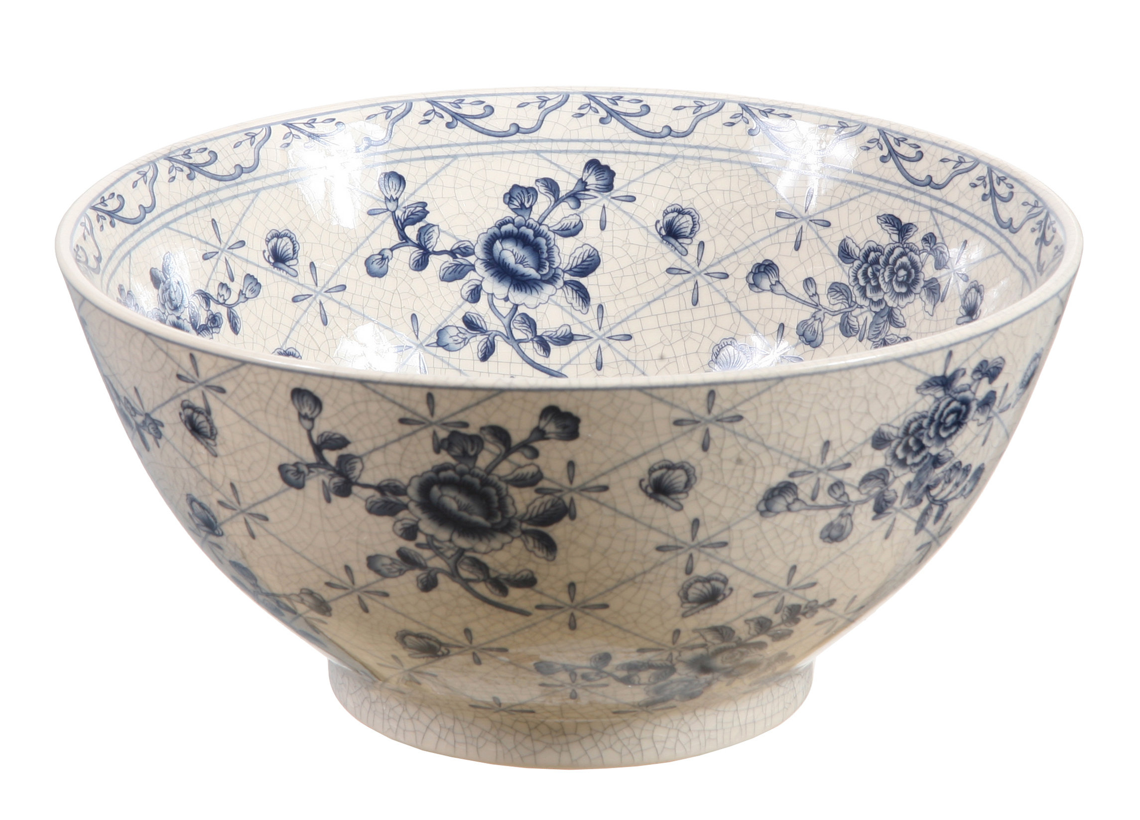Winward Silks Rose Trellis Ceramic Decorative Bowl | Wayfair