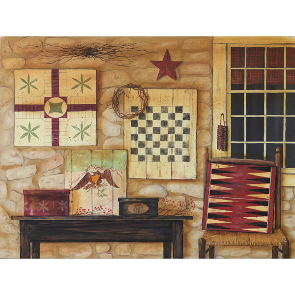 Union Rustic Porch Games by - Wrapped Canvas Print | Wayfair