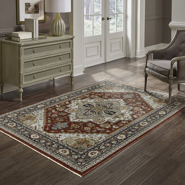 Langley Street Hovis Red/Blue Area Rug | Wayfair