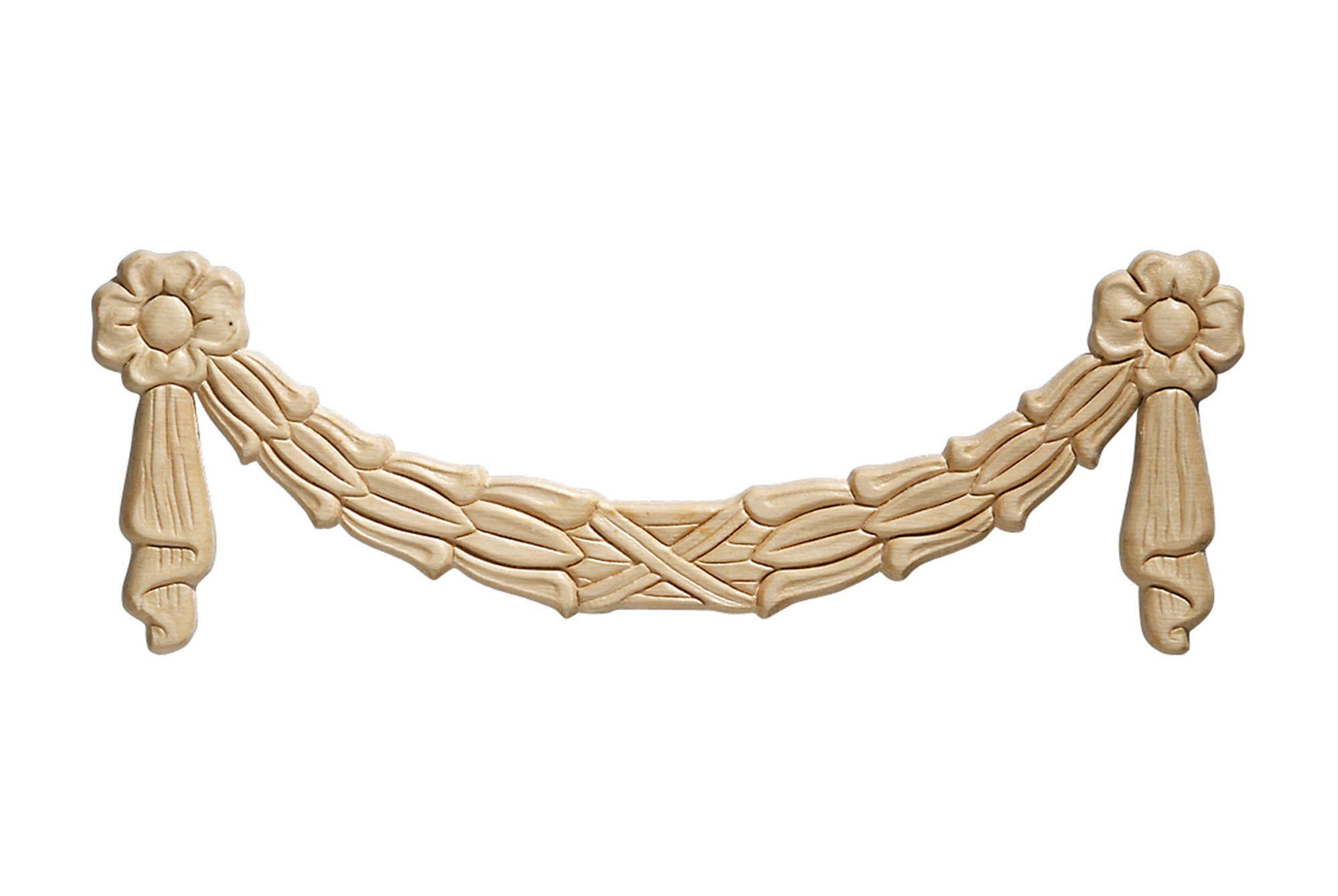 Ornamental Mouldings Birch Swag 4.69" H x 13.57" W x 0.29" D Onlay ...