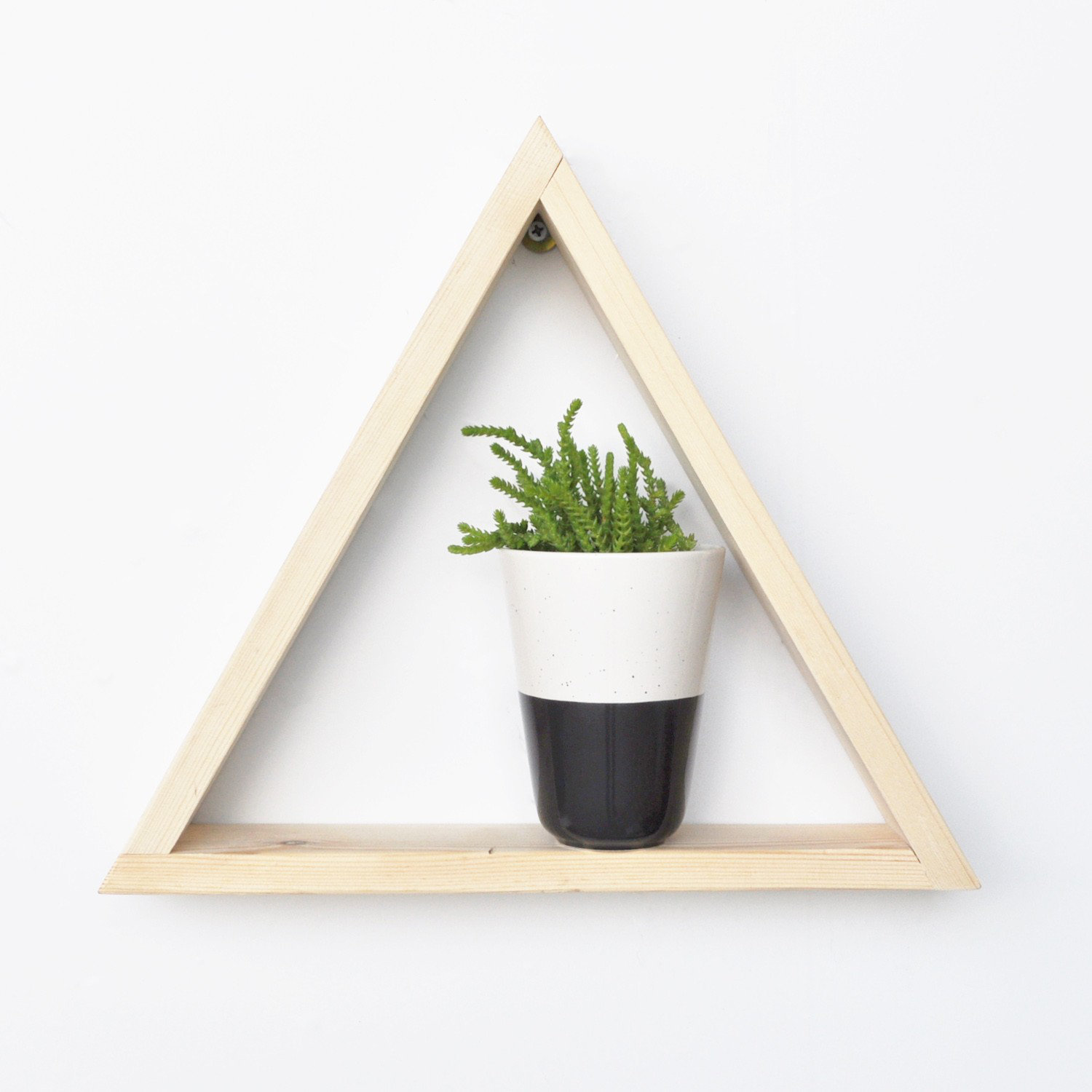 East Urban Home Tina Triangle Solid Wood Floating Shelf | Wayfair