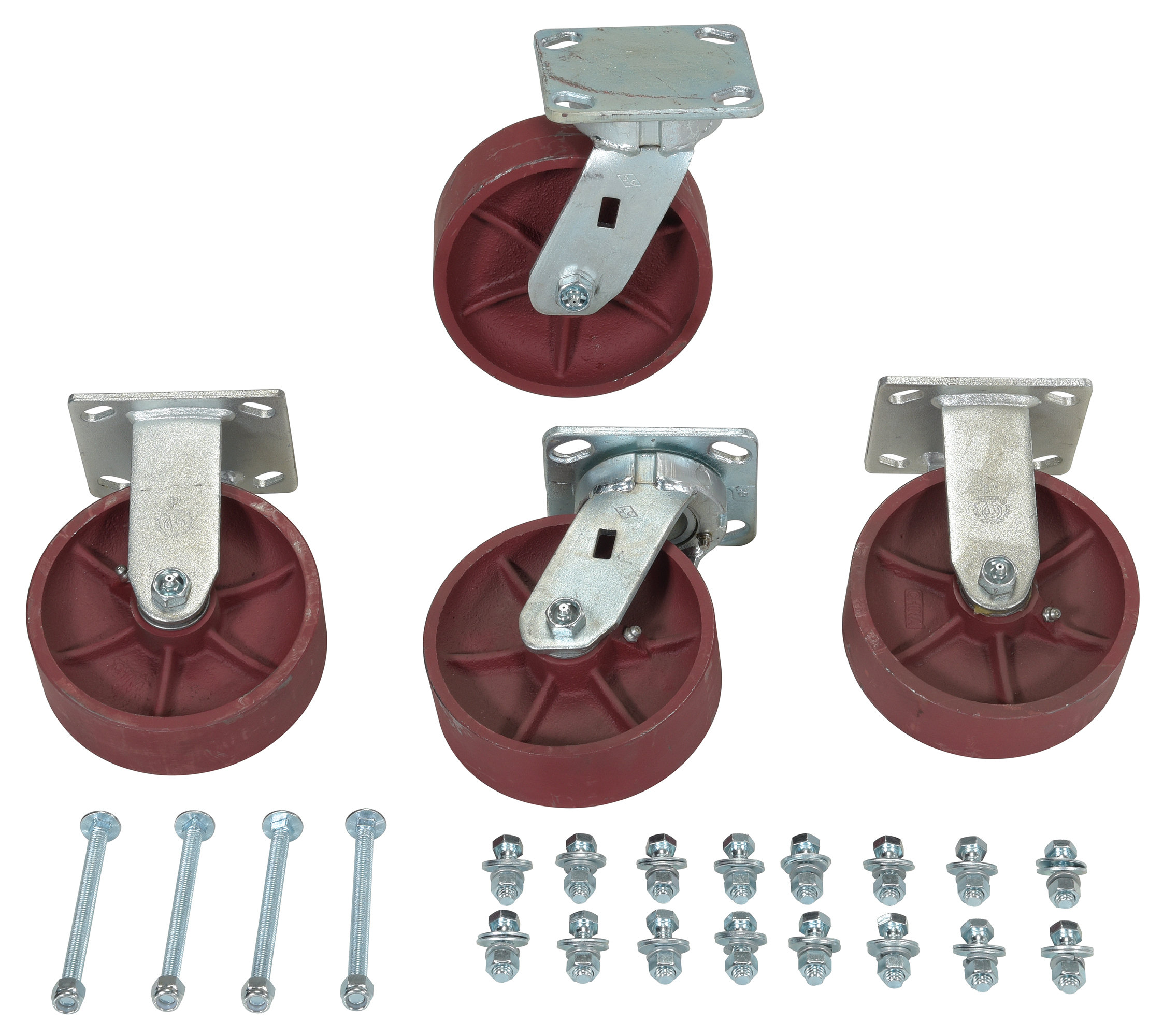 Vestil Ductile Steel Caster Kit | Wayfair