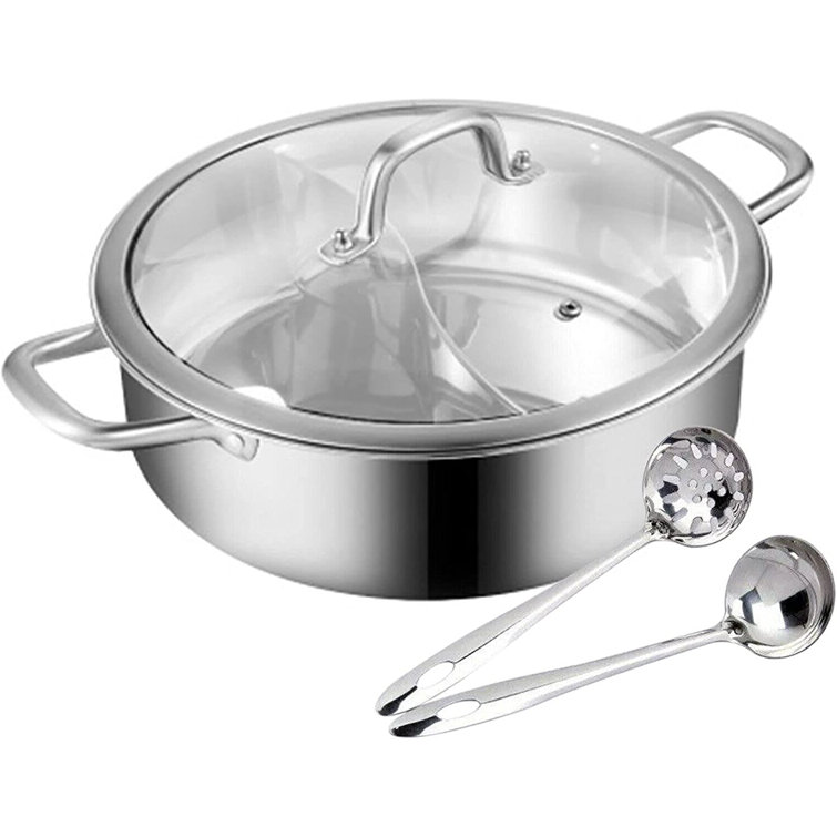 YXSUN 304 Food Grade Stainless Steel Double-Flavored Hot Pot Cooking ...