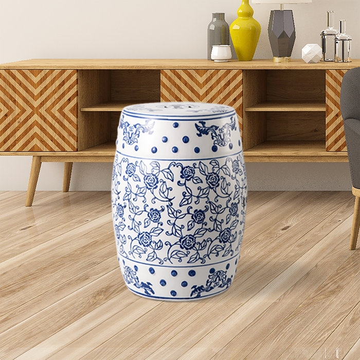 Red Barrel Studio® Ceramic Side Table Heavy Duty Patio Sturdy Ceramic ...