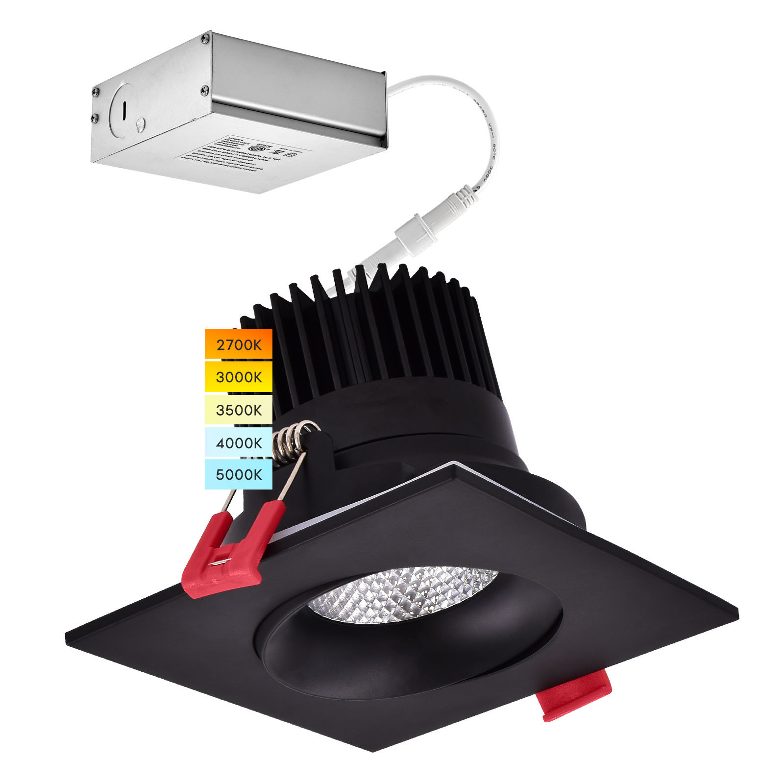 Luxrite 4” Ultra Slim Selectable CCT New Construction IC LED Canless ...