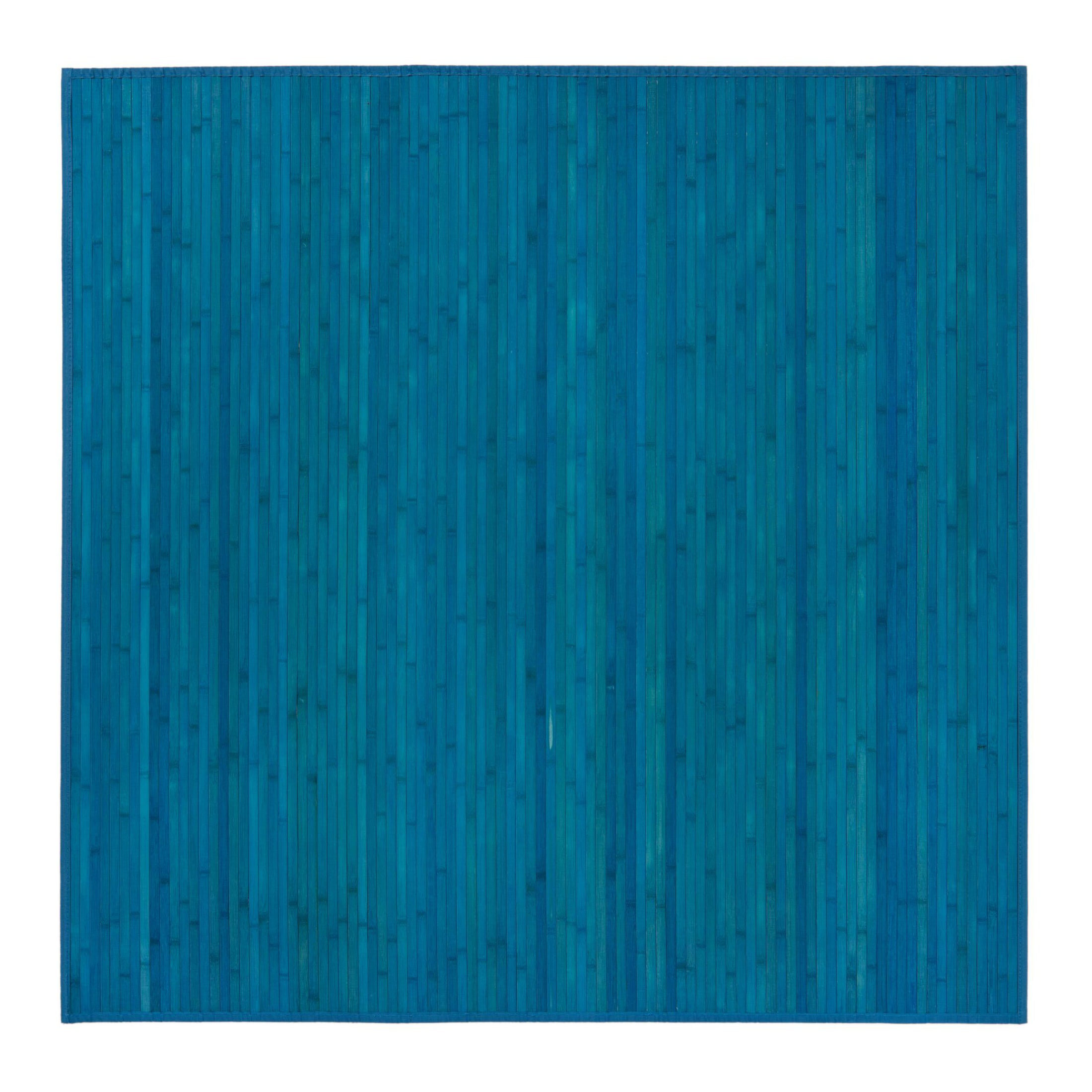 Latitude Run® Matamoras Bamboo Slat/Seagrass Blue Rug & Reviews | Wayfair