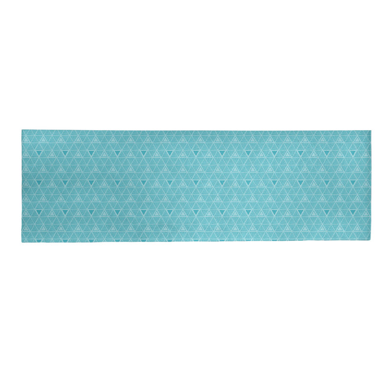 East Urban Home Hand Drawn Triangles Dark Teal/Light Teal Area Rug ...