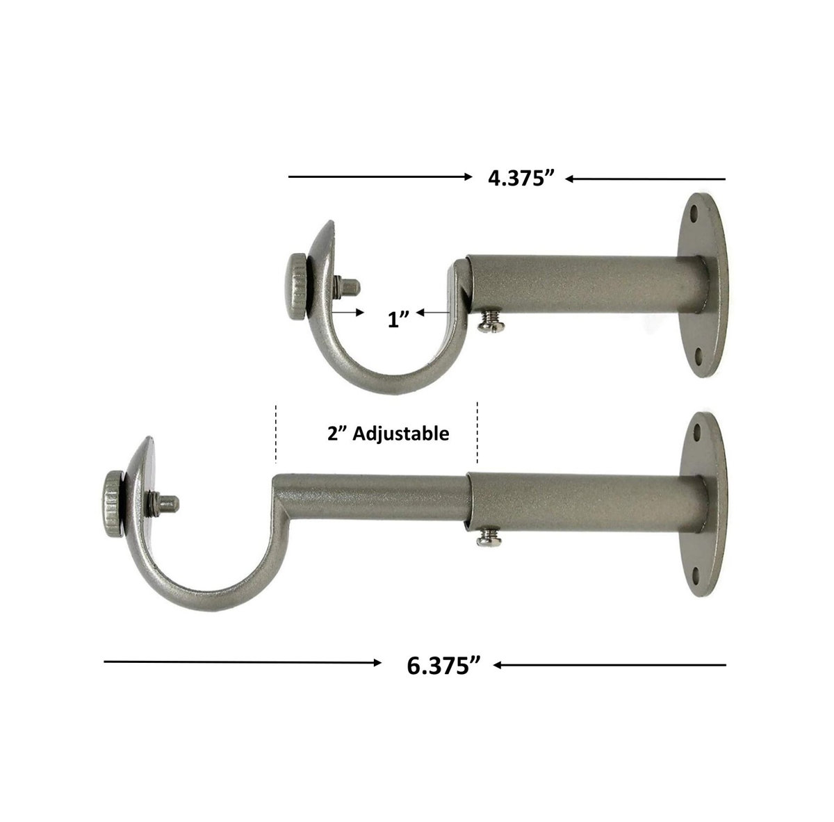 Symple Stuff Alpharetta 1" Curtain Mounting Bracket & Reviews | Wayfair