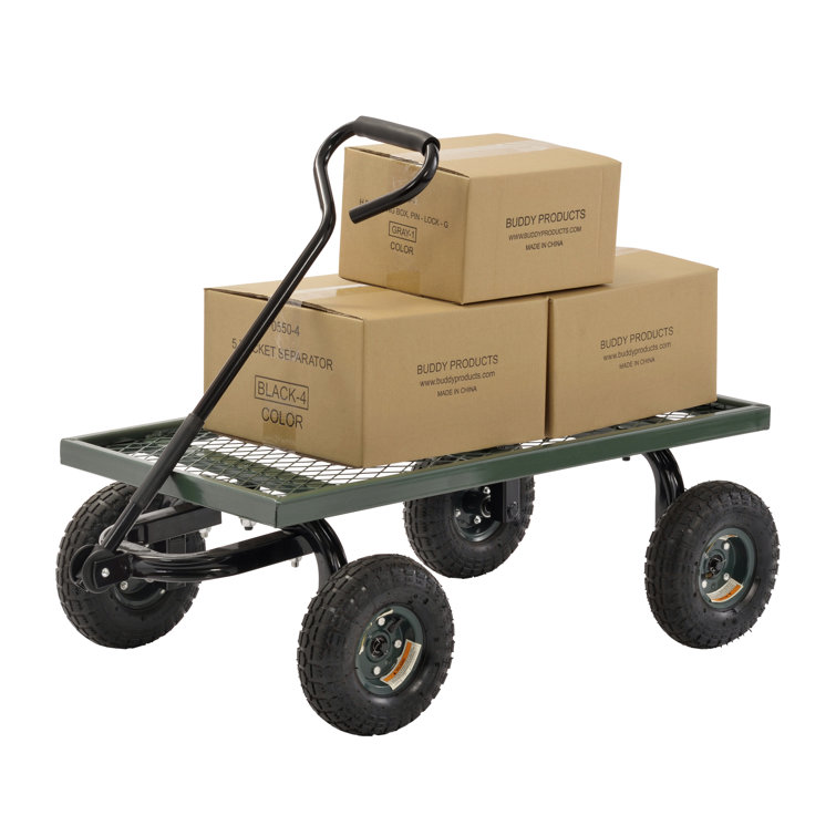 Juggernaut Storage 1000 lb. Capacity Steel Flat Wagon Utility Cart ...