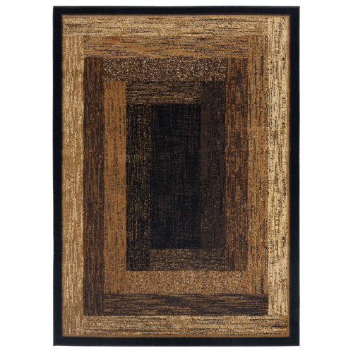 Winston Porter Calvo Performance Black Rug & Reviews | Wayfair