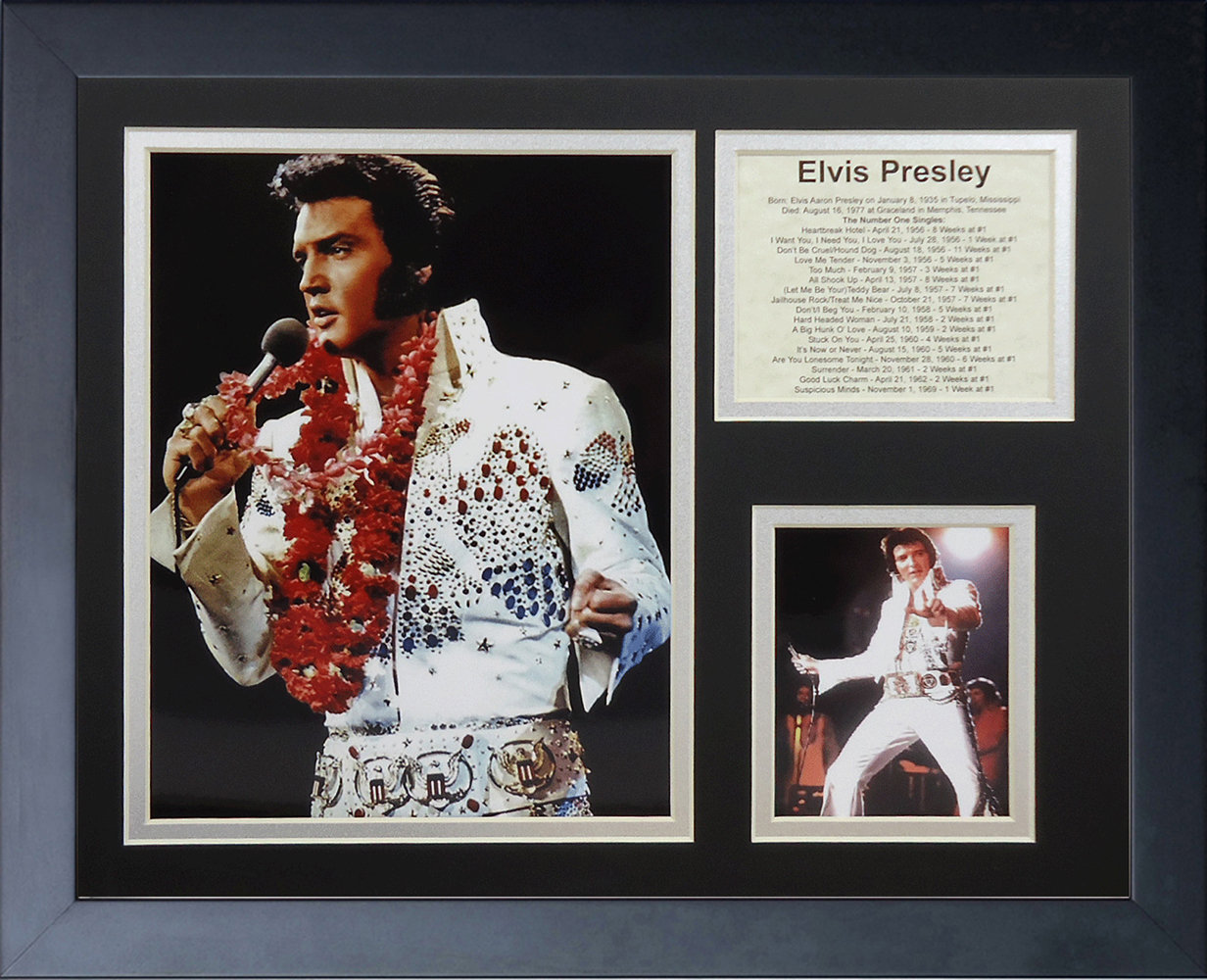 Legends Never Die Elvis Presley Picture Frame Memorabilia | Wayfair
