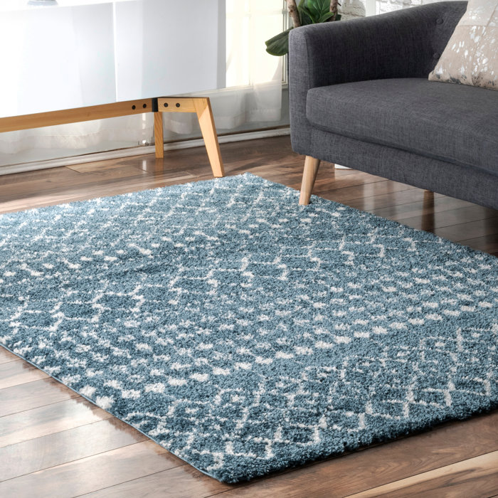 Union Rustic Missouri Geometric Light Blue Area Rug & Reviews | Wayfair
