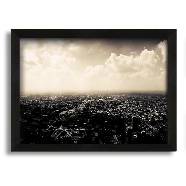 Brayden Studio Ariel View Over The City - Picture Frame Photograph on ...