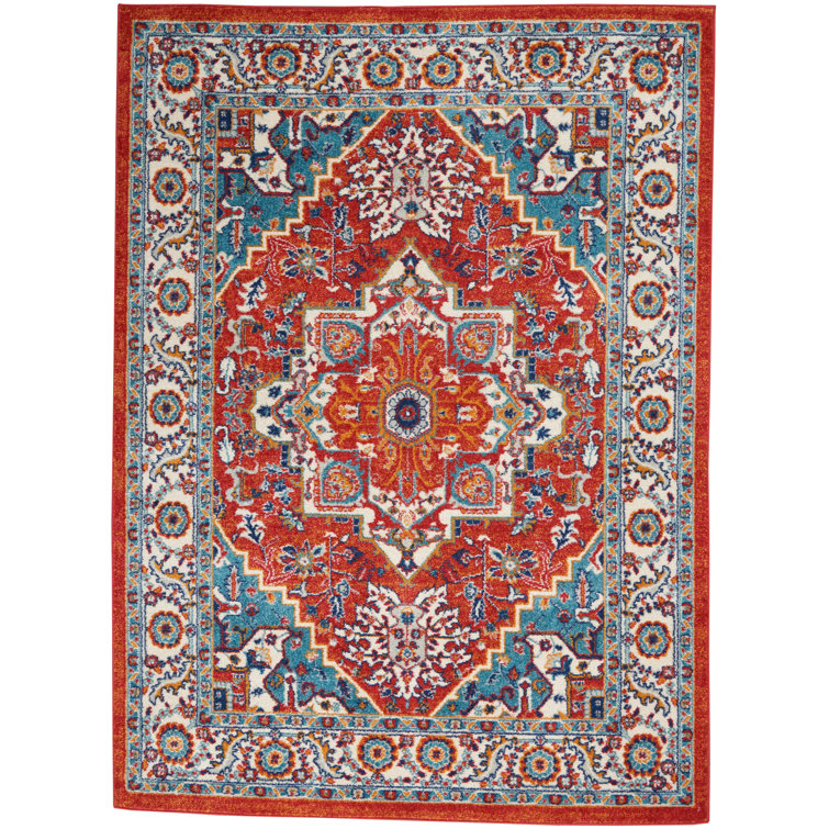 Blue Elephant Perrins Red/Ivory Rug & Reviews | Wayfair.co.uk