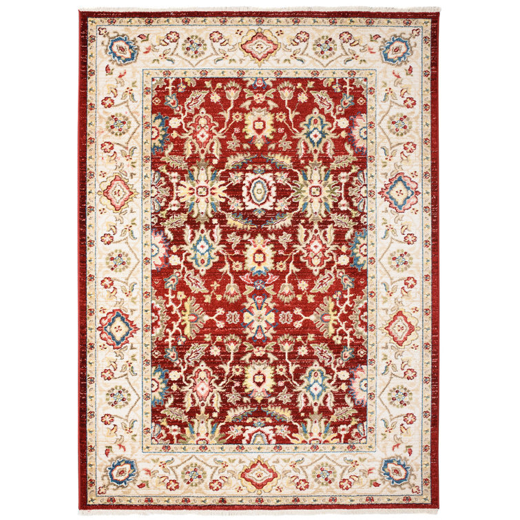 Latitude Vive Suzzette Flatweave Red/Beige Rug | Wayfair.co.uk