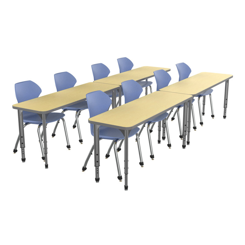 Marco Group Classroom Set: 4 Multi-Student Desks & 8 Chairs | Wayfair.ca