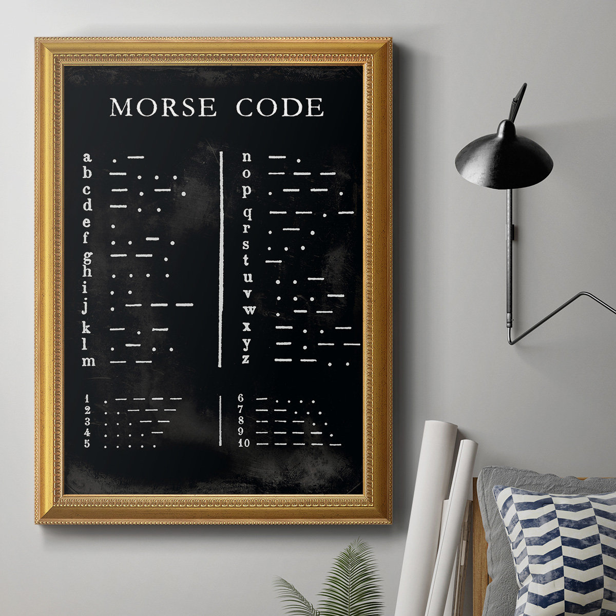Trinx Morse Code Chart Picture Frame Print On Canvas Wayfair