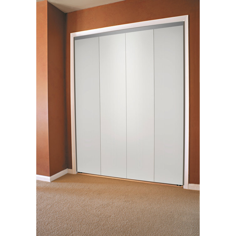 Custom Door and Mirror Flush Manufactured Wood Primed Bi-Fold Door ...