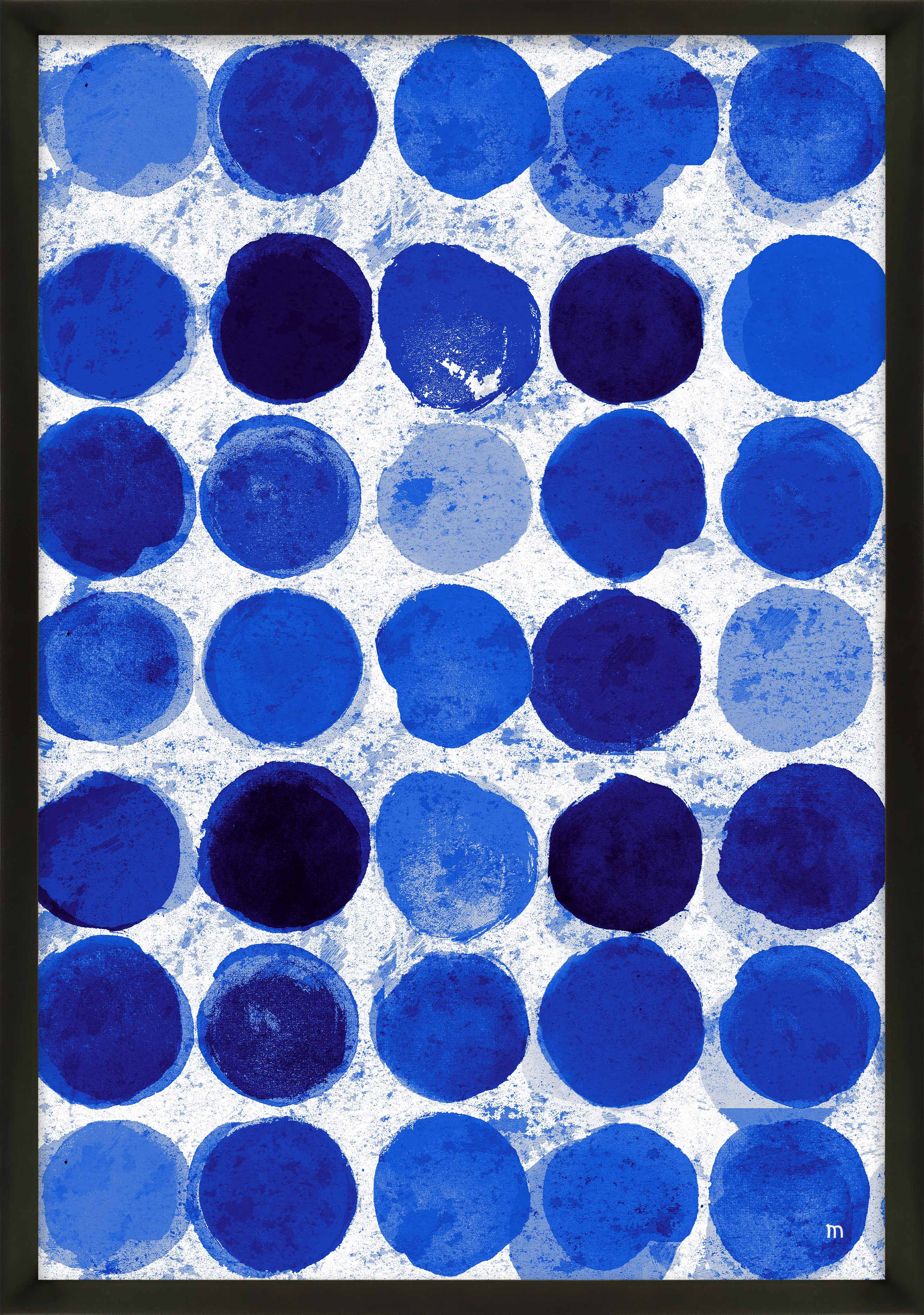 Birch Lane™ Satori Dots Pattern Indigo Framed On Paper by Studio M ...