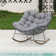 Corrigan Studio® Outdoor Gifty Rocking Metal Chair with Cushions | Wayfair