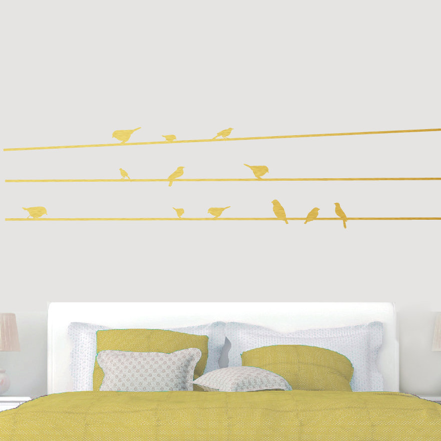 SweetumsWallDecals Birds on Lines Wall Decal | Wayfair