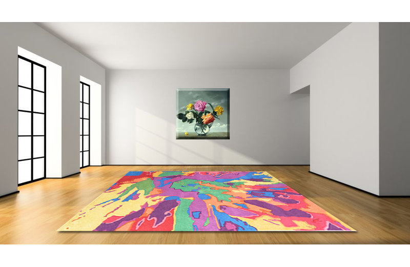 Brayden Studio® Macomber Abstract Handmade Tufted Wool Yellow/Red Area ...