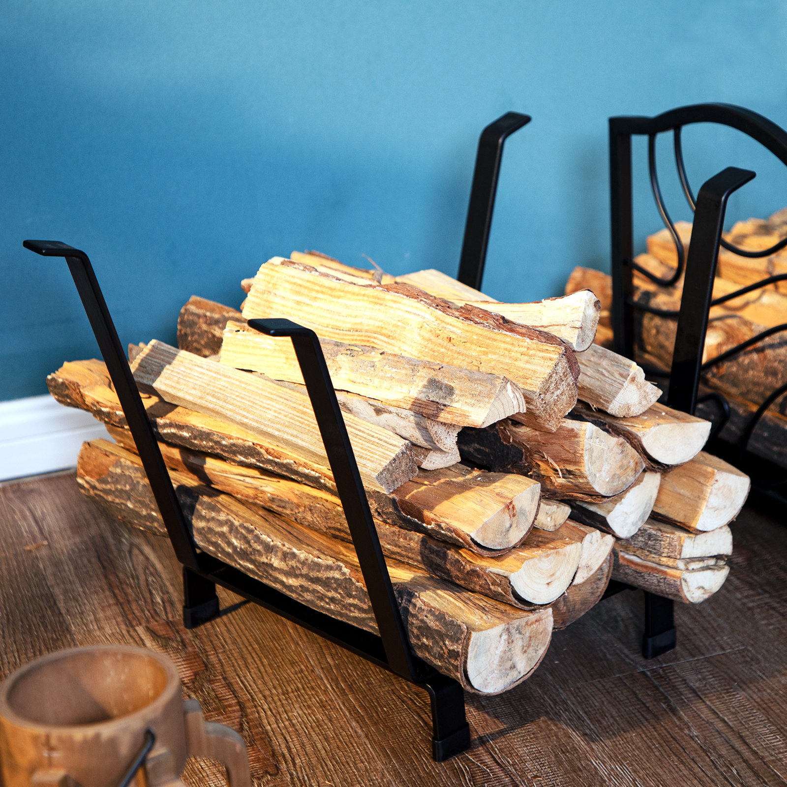 Winston Porter Abhijith 13'' W Enamel Coated Steel Log Rack & Reviews ...