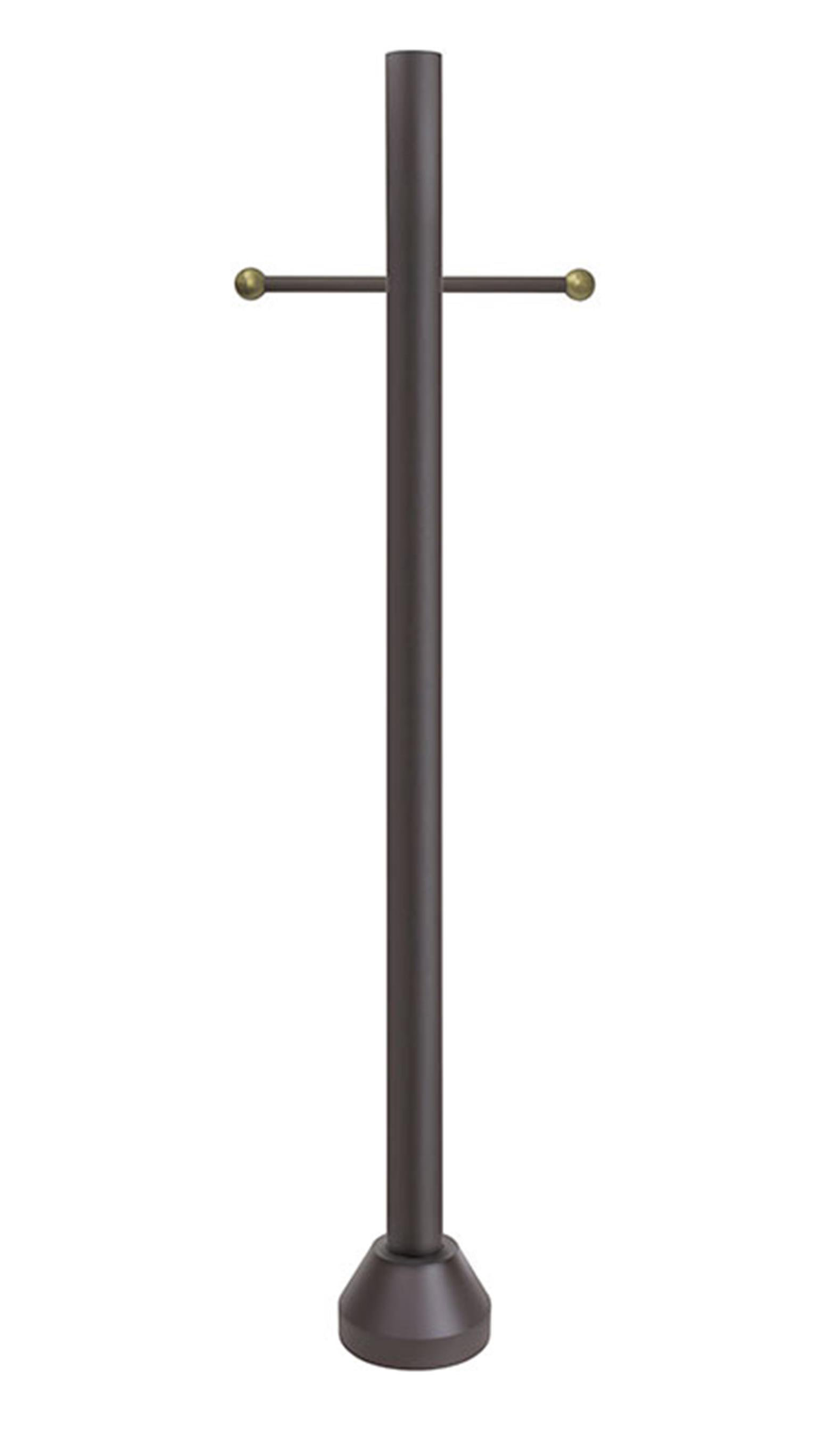 Solus SM6-ST 6'' Surface Mount Aluminum Lamp Post with Cross Arm, Cast ...