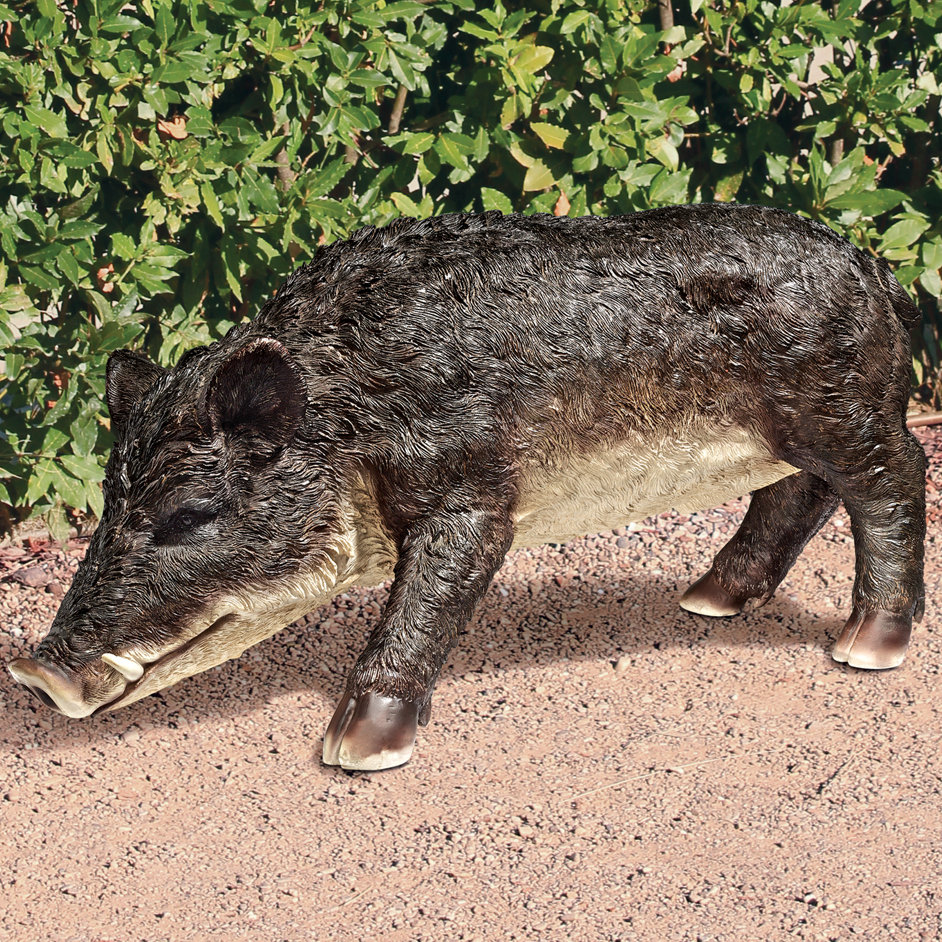 Design Toscano Razorback Wild Boar Statue & Reviews | Wayfair