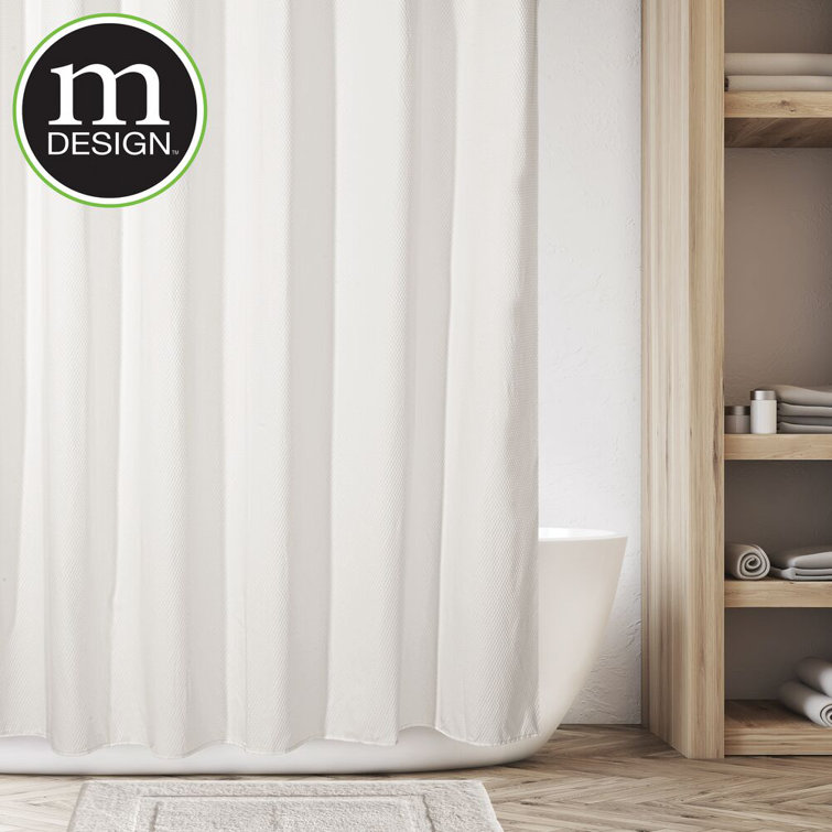mDesign Solid Single Shower Curtain | Wayfair