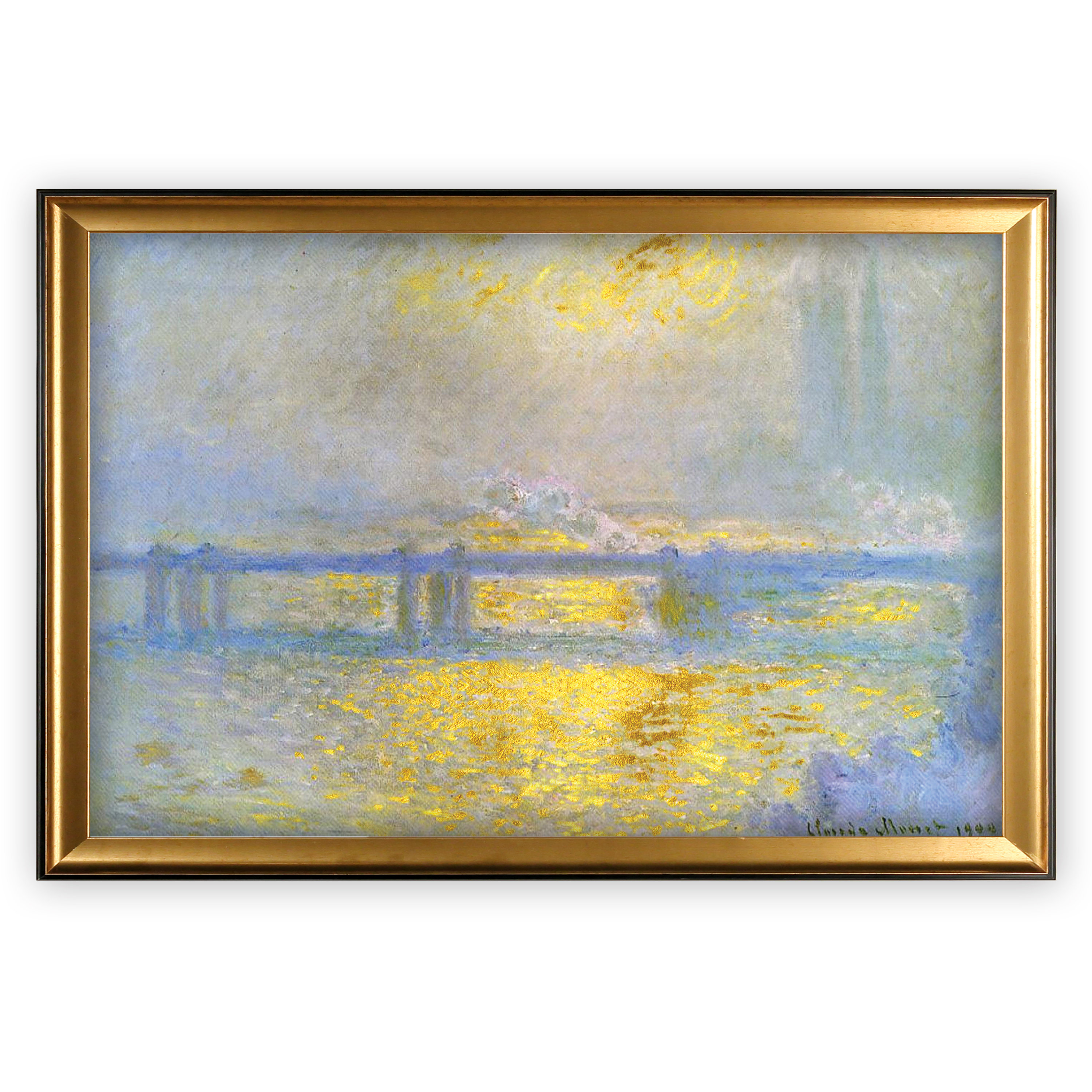 Vault W Artwork Rectangle by Claude Monet - Picture Frame Print on ...