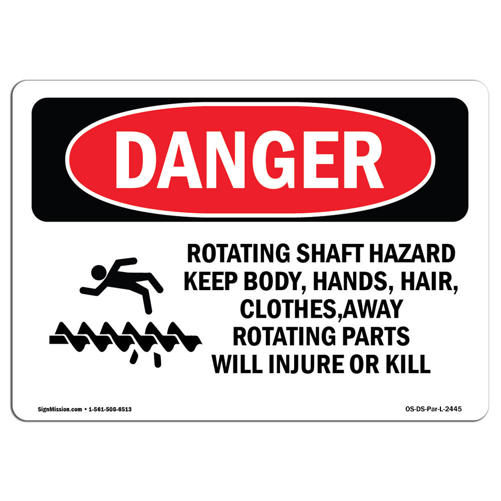 SignMission Rotating Shaft Hazard Keep Body Sign | Wayfair