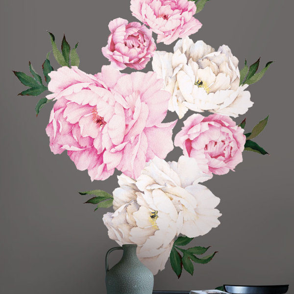 SimpleShapes Peony Flowers Wall Decal & Reviews | Wayfair