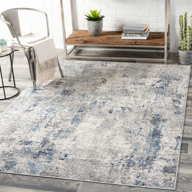 17 Stories Morella Abstract Area Rug in Gray & Reviews | Wayfair