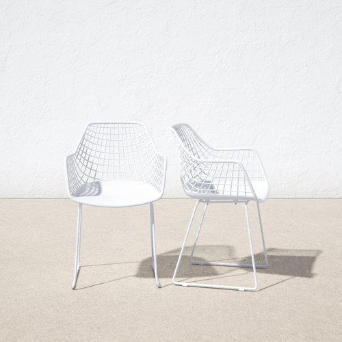 Modern White Outdoor Dining Chairs | AllModern