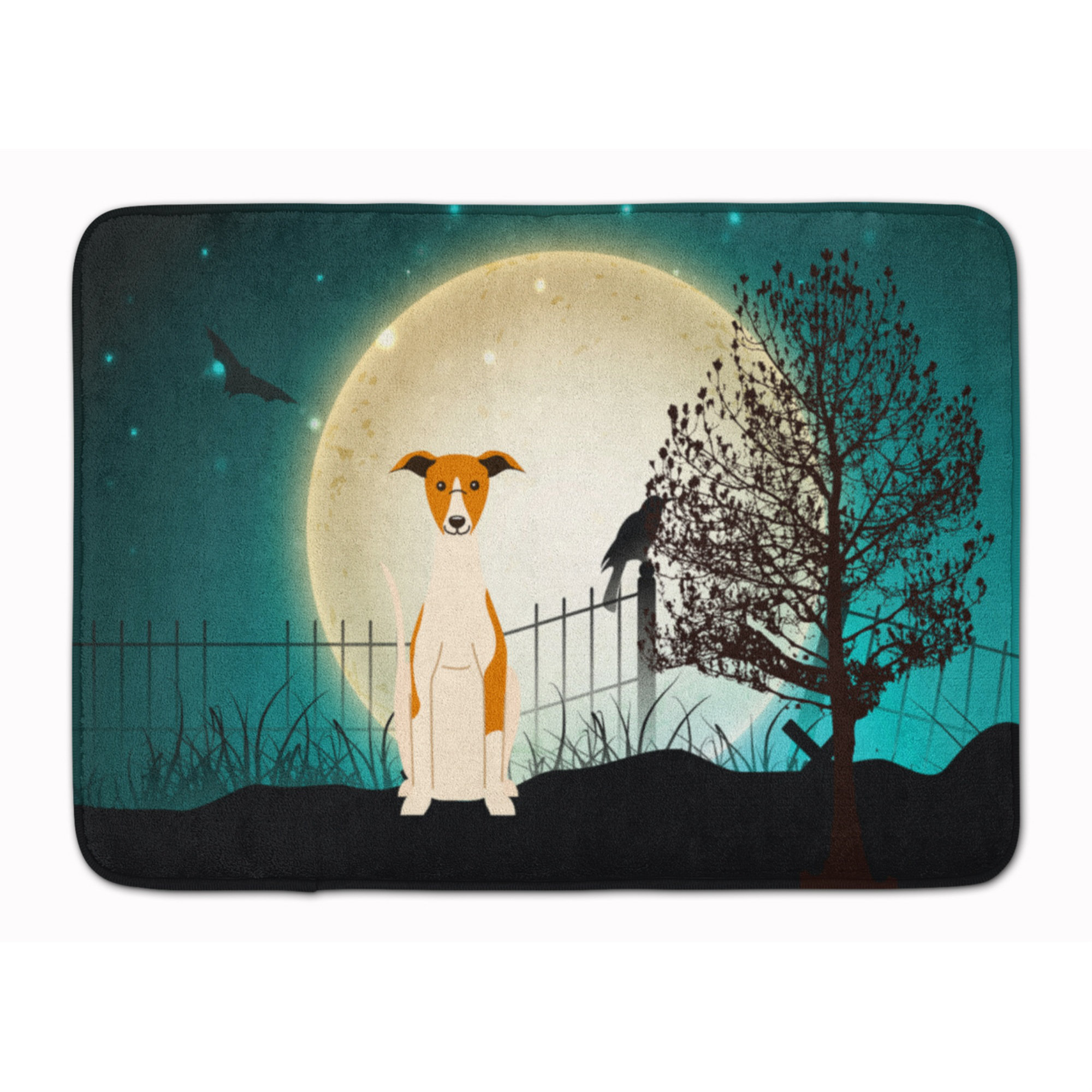 The Holiday Aisle® Eila Scary Whippet Memory Foam Bath Rug | Wayfair