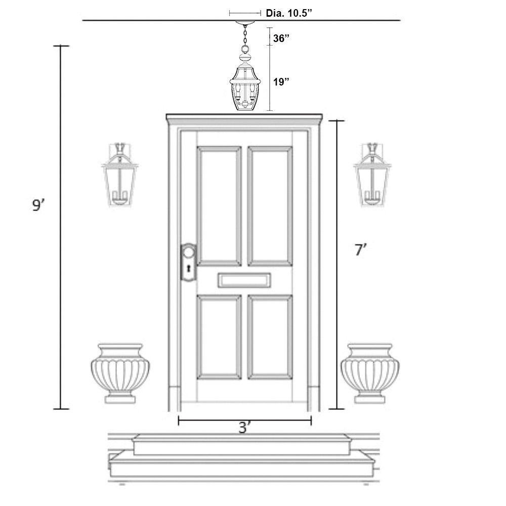 Lark Manor Alexavier 2 -Bulb 17'' H Outdoor Hanging Lantern & Reviews ...