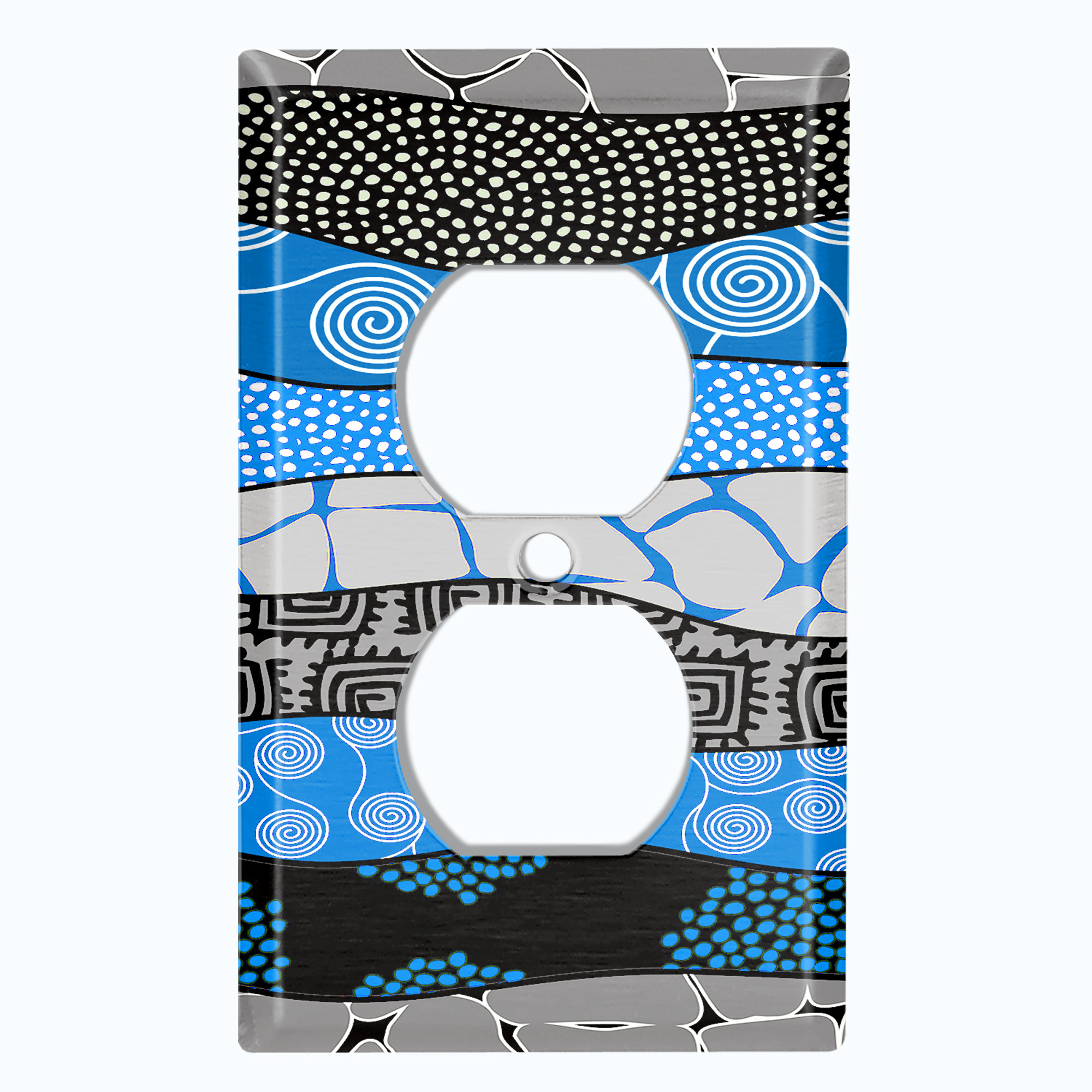 WorldAcc Safari Pattern African Tribal Stripes 1-Gang Duplex Outlet ...