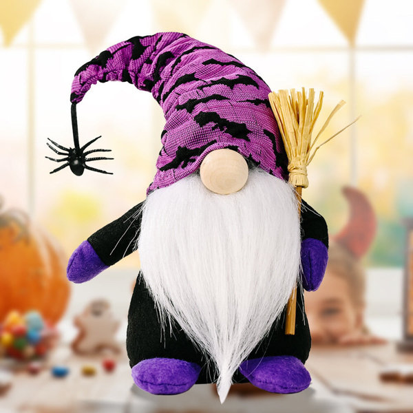 The Holiday Aisle® Halloween Gnome Set With Bat And Spider Accents ...