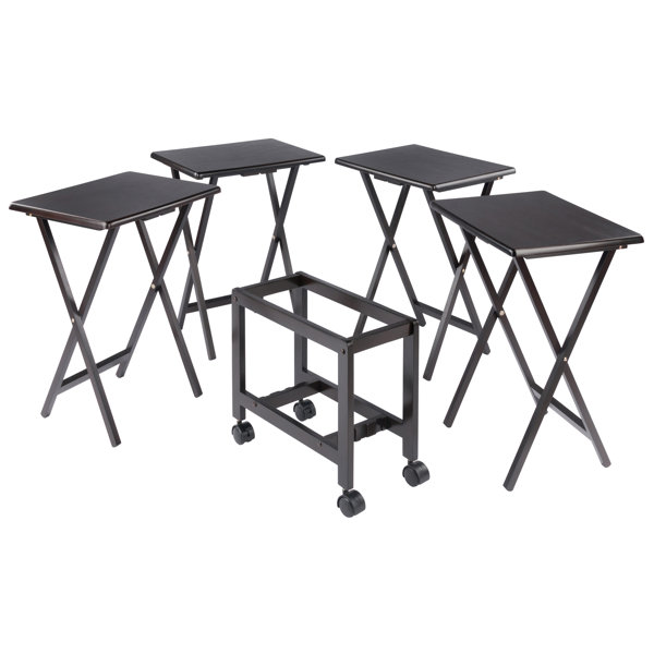 Winsome Allen 5 Piece Snack Tray Table Set | Wayfair