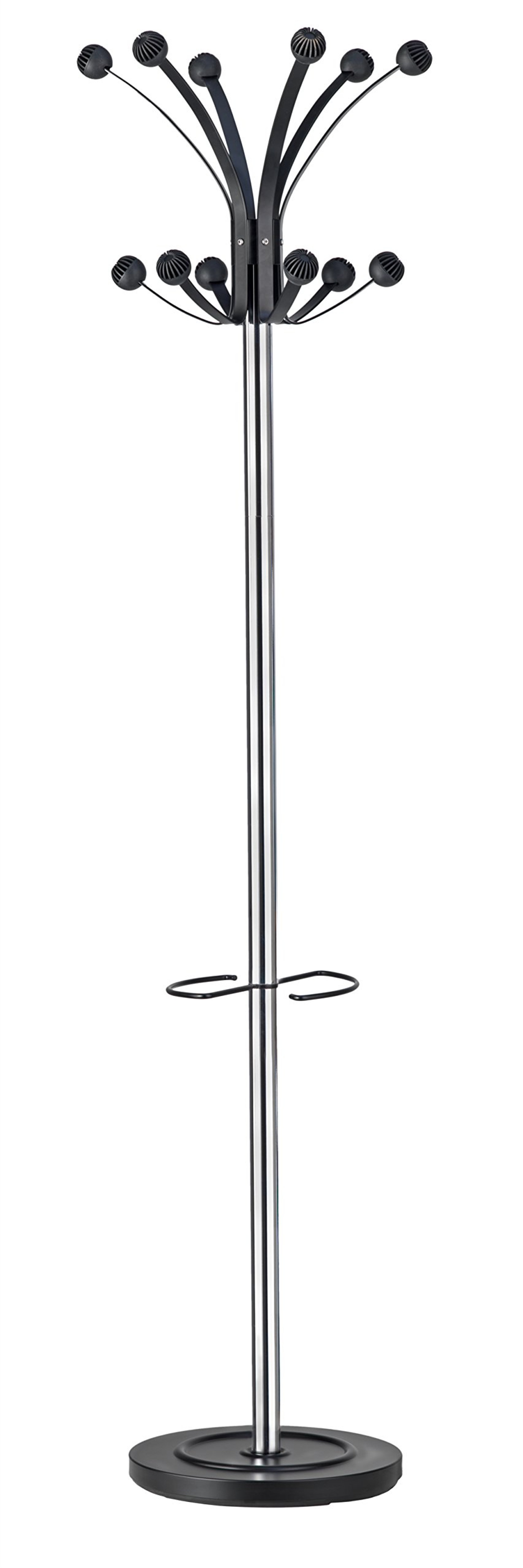 Rebrilliant Hawkesbury Steel 12 - Hooks Freestanding Coat Stand ...