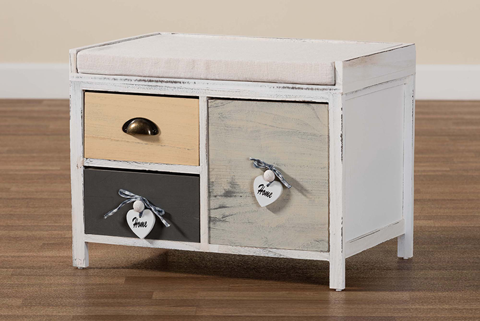 iHome Studio Alessandra Upholstered Drawer Storage Bench | Wayfair