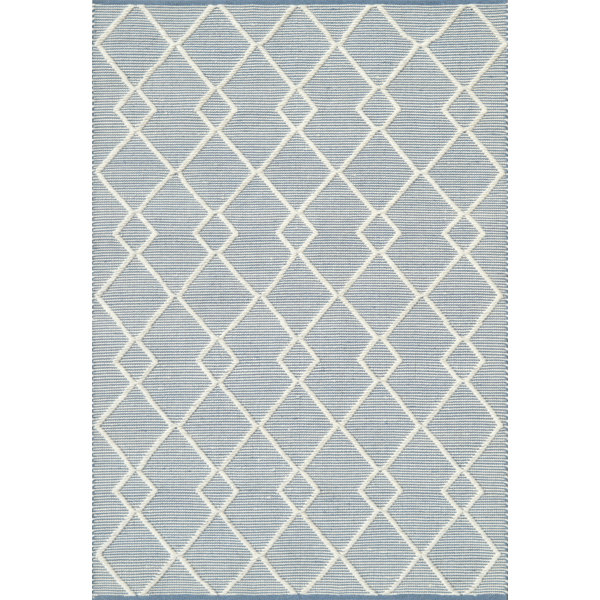 Dynamic Rugs Maeve Handmade Handwoven Ivory/Slate/Blue Rug | Wayfair