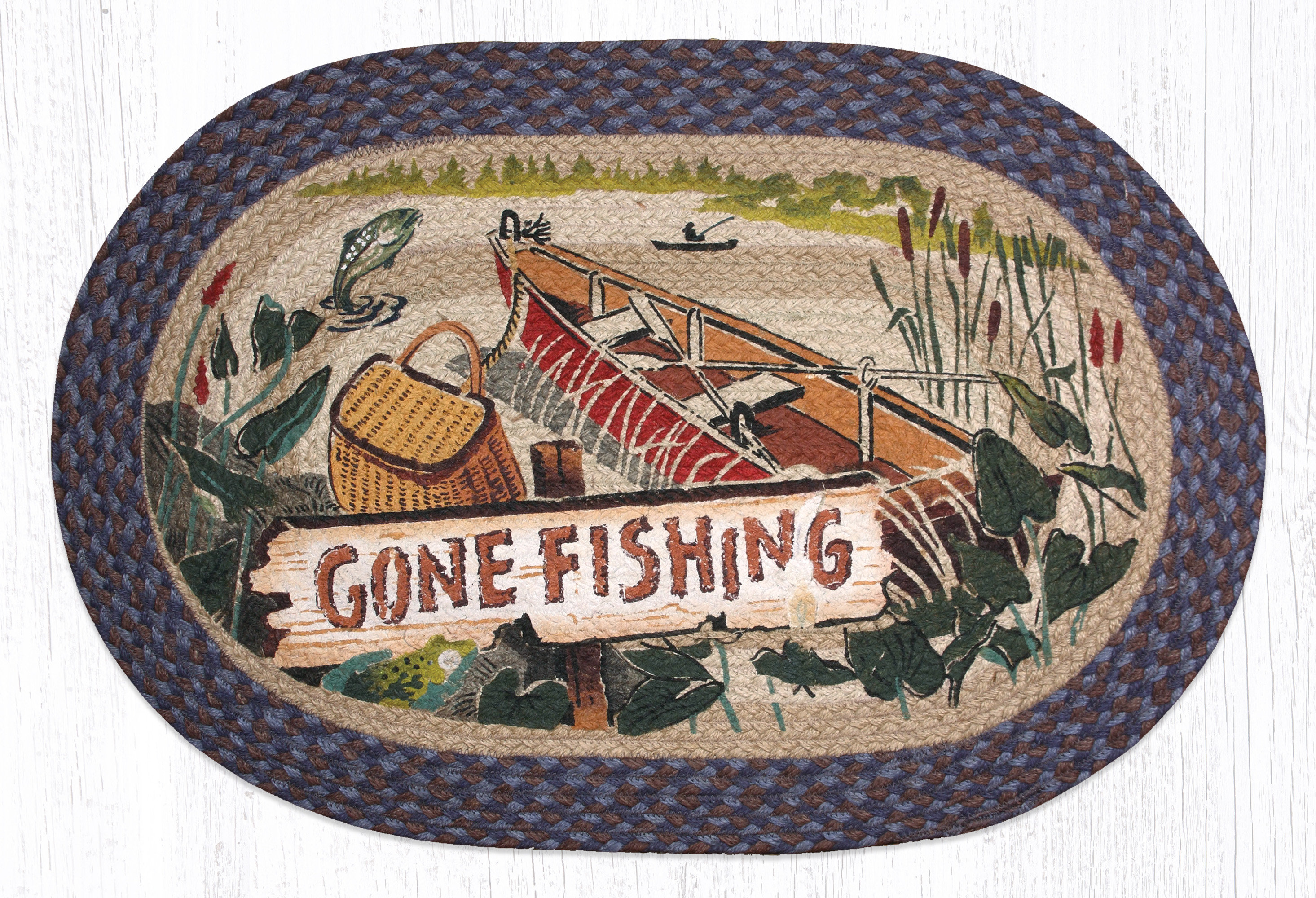 EarthRugs Gone Fishing Printed Area Rug & Reviews | Wayfair