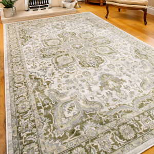 Latitude Vive Olsen Power Loom Green Rug | Wayfair.co.uk