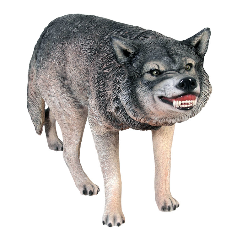 Design Toscano Call of the Wild: Growling Gray Wolf Statue | Wayfair