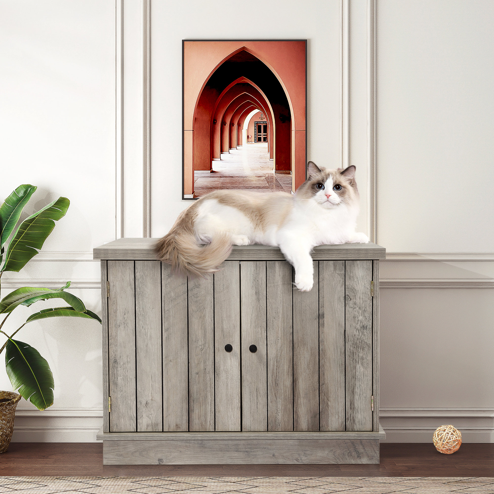 Tucker Murphy Pet™ Multifunctional Side Cabinet Cat House Side Table ...